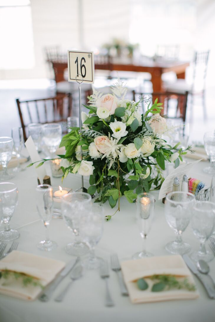 Lush, Summery Rose and Ranunculus Centerpieces