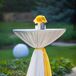 Simple White and Yellow Cocktail Tables